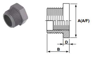 Durapipe SuperFLO ABS Reducing Bush Male/Female Threaded - Ocean Footprint